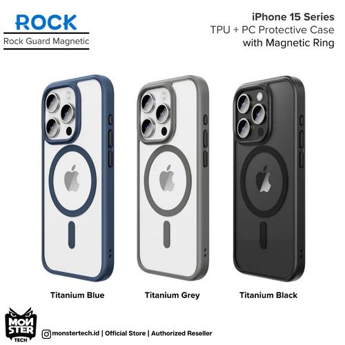 Jual ROCK Guard Magnetic Transparent Series Magsafe Case iPhone 15 Pro ...