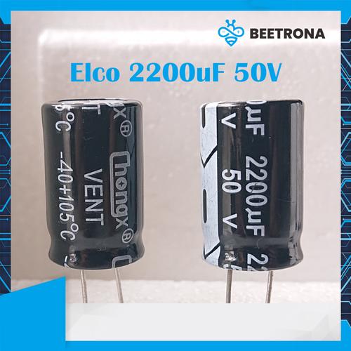 Jual Kapasitor Elco 2200uF 50V 2200 micro Farad Capacitor - Kab. Sleman ...