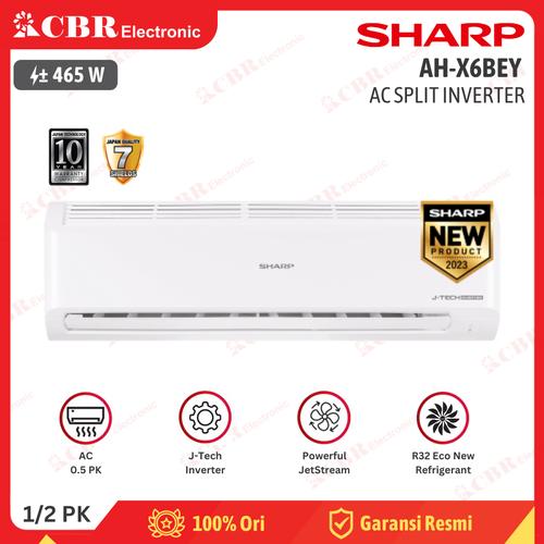 Jual AC Split SHARP Inverter 1/2PK (0.5PK) AH-X6BEY (J-Tech Inverter) R ...