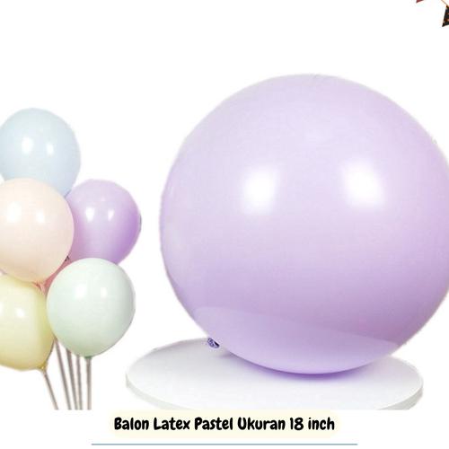 Jual Balon Latex Warna Warna Pastel Ukuran 18 inch - Abu-abu - Kota ...