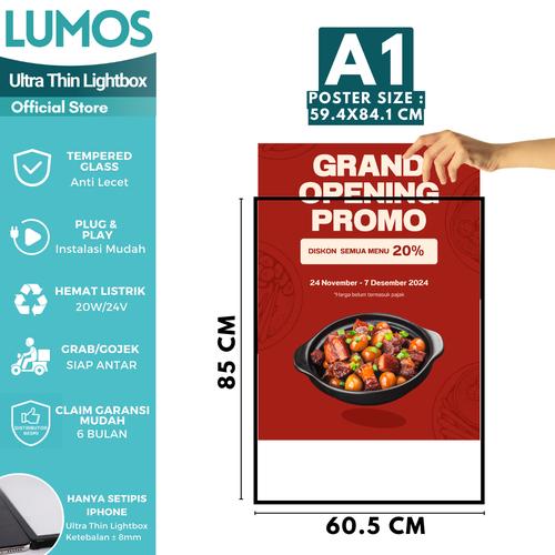 Jual Ultra Thin Light Box A1 - Lumos 1.0 LED Signage Slim Portable ...