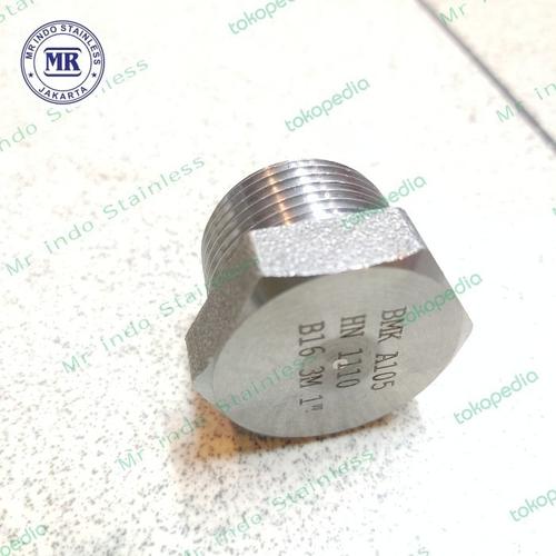 Jual Hex Plug Besi Drat 1.1/4" Inch Class 3000 / Hex Plug Besi A105 ...