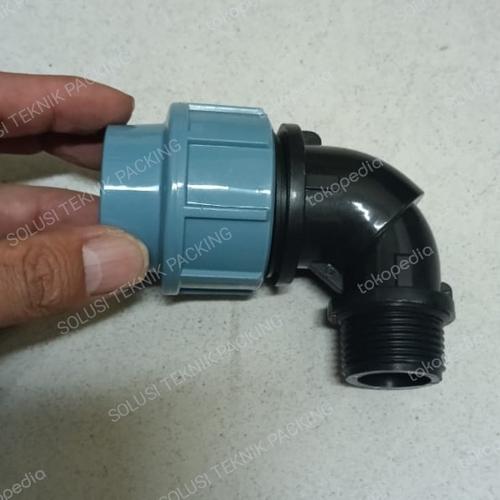 Jual Male Threaded Elbow Hdpe 32mm x 1" inch / Knee Drat Luar Hdpe ...