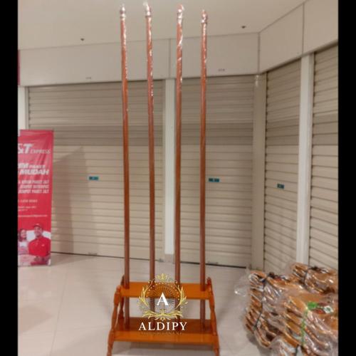 Jual Tiang Pataka Bendera Ruangan Lobang 4,Satu Set Tiang Tatakan(Via ...