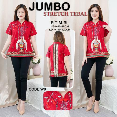 Jual cheongsam merah atasan imlek batik blouse merah baju imlek merah ...