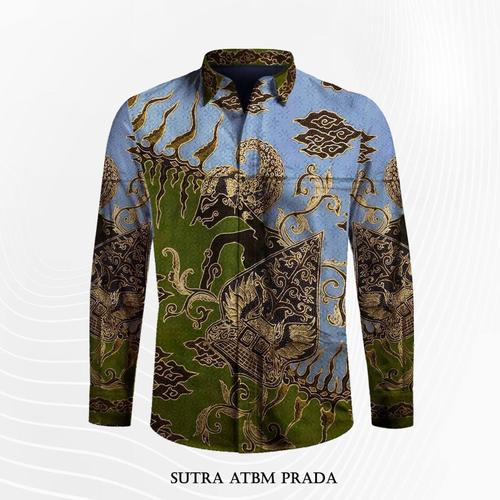 Jual bahan kain batik sutra prada premium berpola kemeja_mnkl12 - Kab ...