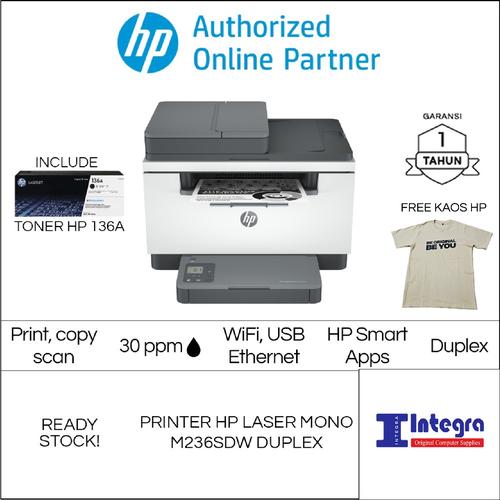Jual Printer HP Laserjet Mono MFP M236sdw M 236sdw Print Scan Copy Fax ...