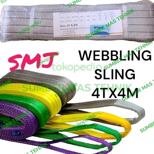 Jual webbing sling 4ton x 4meter tali angkat 4 ton x 4 meter belt ...