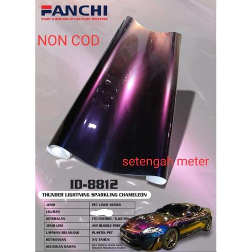 Jual Sticker FANCHI SG882 PET Thunder Lightning Sparkling Chameleon ...