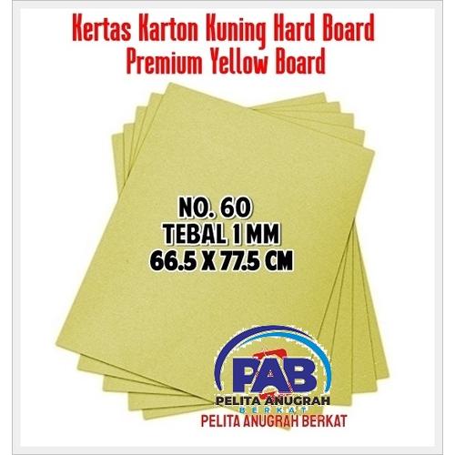 Jual Karton Kuning Yellow Board Tebal 1mm No.60 / Karton Alas Undangan ...