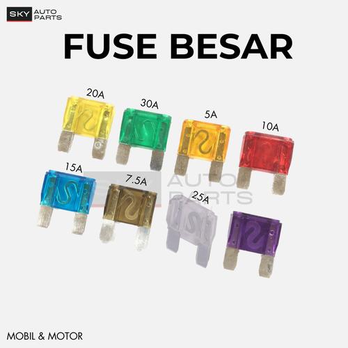 Jual FUSE DX BIG 5A / 7.5 / 10A / 15A / 20A / 25A / 30A - SEKRING MOBIL ...