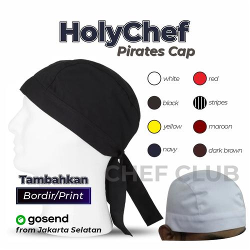 Jual Chef Hat Topi Chef Holychef Pirates Cap for Chef Kitchen Staff ...