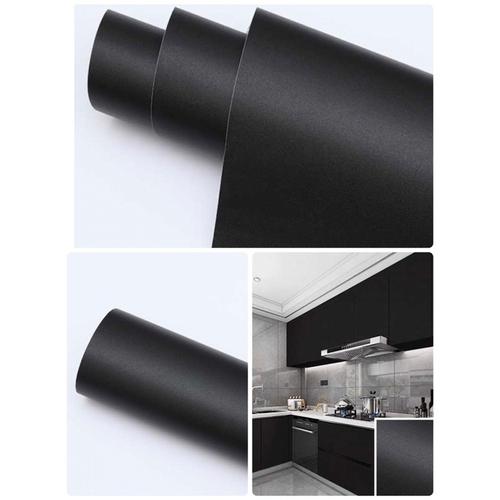 Jual Wallpaper Sticker Hitam Doff Polos Pelapis Perabotan Furniture ...