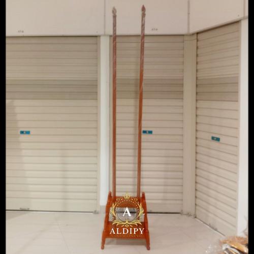 Jual Tiang Pataka Bendera Ruangan Lobang 2,Satu set Tiang Dan Tatakan ...