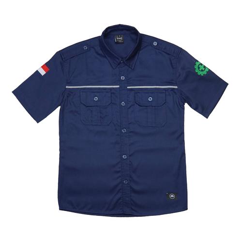 Jual Kemeja PDL Biru Navy Lengan Pendek Kemeja Kerja High Quality - Kab ...