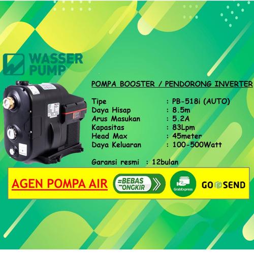 Jual Pompa Booster Inverter Wasser PB-518i / Pendorong hemat listrik ...