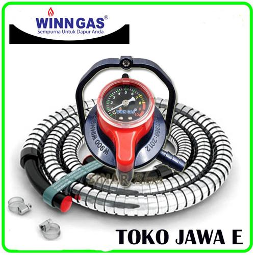 Promo (PAKET HEMAT) SELANG GAS + REGULATOR WINN GAS W900 M - Dilengkapi ...