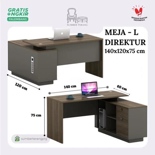 Jual Meja L Direktur 140 cm Meja Kerja Kantor Meja Belajar Meja Manager ...