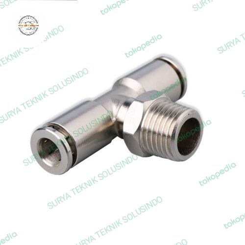 Jual fiting T connector pneumatic besi metal 12×12mm×12mm tube ...
