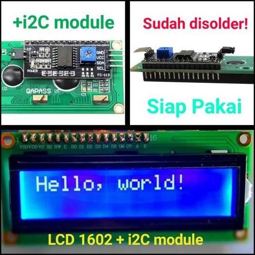 Jual Blue LCD 1602 + i2C IIC Backpack LCD Module for Arduino - Jakarta ...