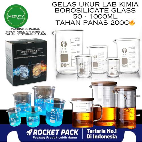 Jual GELAS UKUR LAB KIMIA LABORATORIUM BOROSILICATE GLASS ANTI PANAS ...