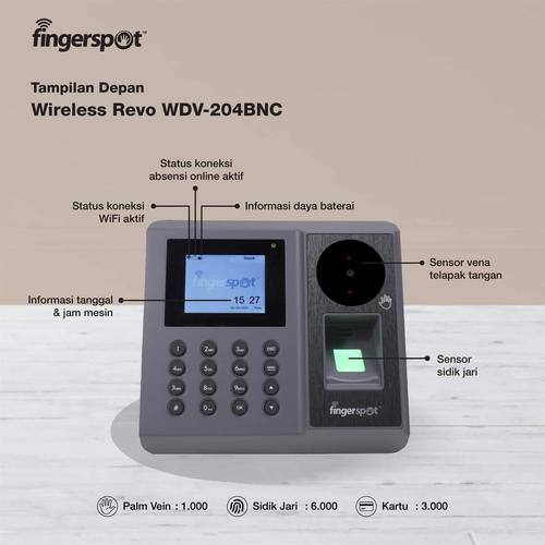 Jual Fingerspot Revo WDV 204 BNC - Mesin Absensi Telapak Sidik Jari WiFi - Jakarta Barat - mesin ...