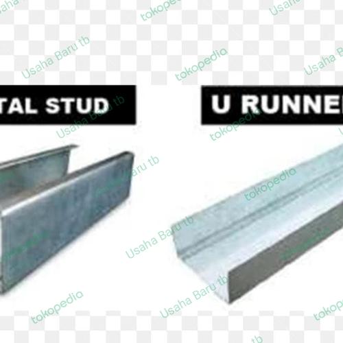 Jual u runner 76 0.35mm 3meter - penutup metal stud rangka partisi ...