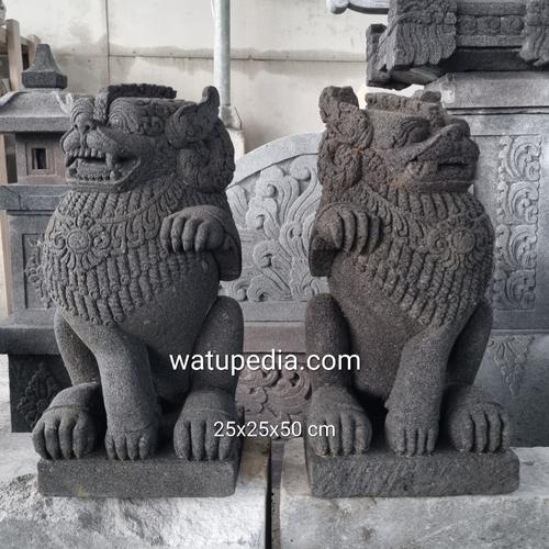 Jual Patung Singa Penjaga Jawa batu candi 50 cm - Kab. Magelang - watu ...