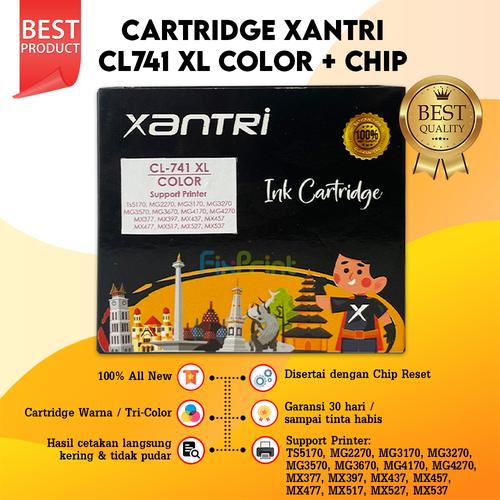 Jual Cartridge CL 741 XL Color Plus Chip Tinta Printer MG3270 MG4270 ...