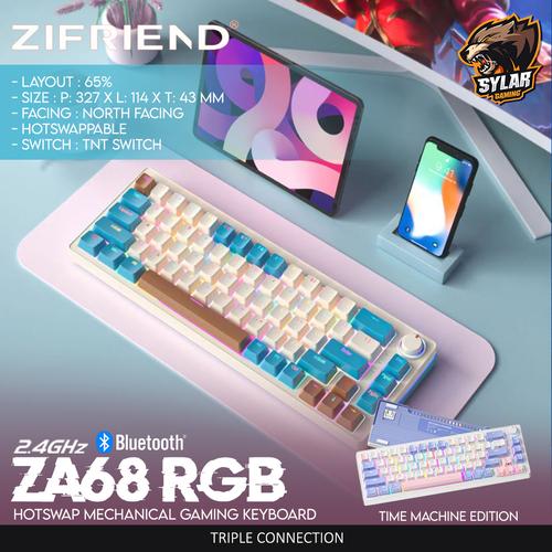 Jual Zifriend ZA68 RGB Hotswap Mechanical Gaming Keyboard - Hyacinth ...