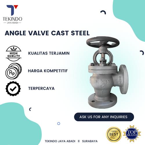 Jual ANGLE VALVE CAST STEEL TYPE JIS 10K DN 50A 65A - 10K DN50A - Kota ...