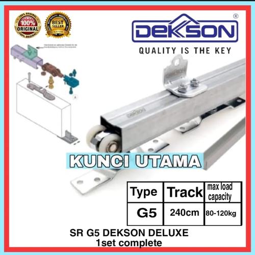 Jual REL PINTU GESER DEKSON G5 240CM / REL SLIDING GANTUNG DEKSON 2.4M ...