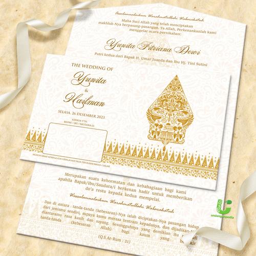 Jual Undangan Pernikahan Semi Amplop. Tema Jawa. Bahan Laminating ...