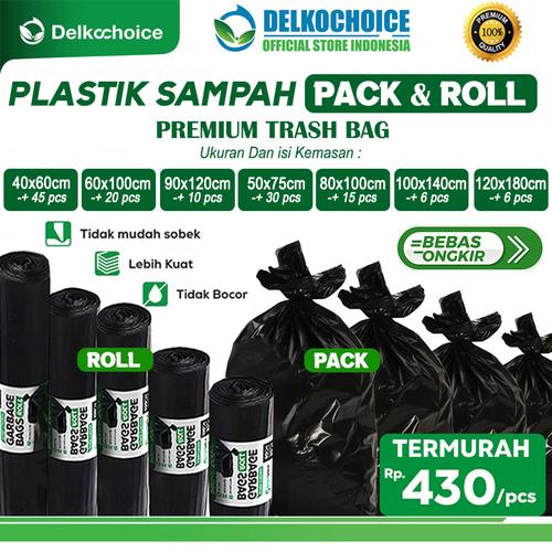 Jual KANTONG PLASTIK HITAM Plastic SAMPAH JUMBO TEBAL Trash Bag SATUAN - 40x60cm - Kota ...