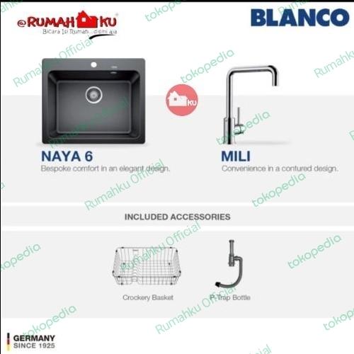 Promo KITCHEN SINK BLANCO NAYA 6 + BLANCO KRAN AIR MILI CHROME - white ...