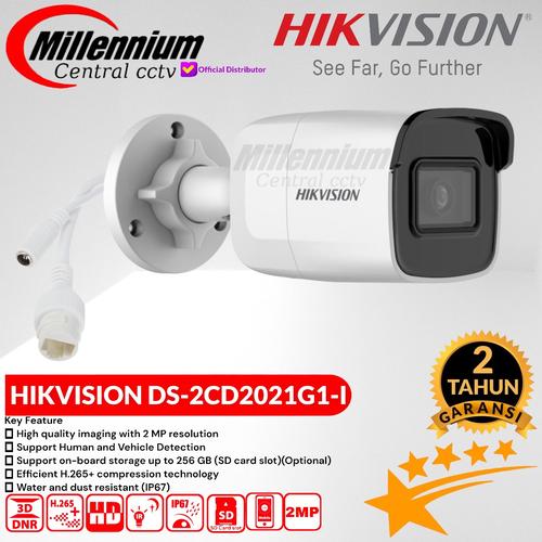 Promo IP CAMERA OUTDOOR 2MP HIKVISION DS-2CD2021G1-I H.265 EXIR SUPORT MCC - LENSA 2.8MM Cicil 0 ...