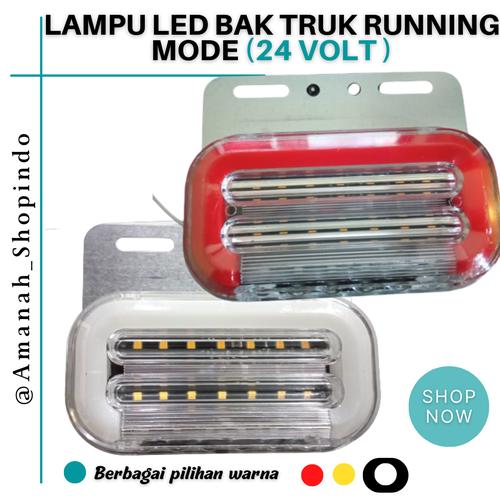 Jual Lampu bak truk LED 24V led Samping truk 24V sorot bawah oval ...