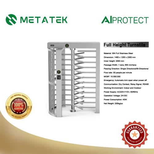 Jual Metatek | Full Height Turnstile | Access Auto Gate | Pedestrian
