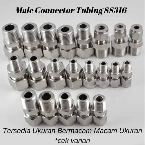 Jual Male Connector Tubing Stainless OD x NPT Drat SS 316 - OD1/4"x1/4"NPT - Jakarta Barat ...