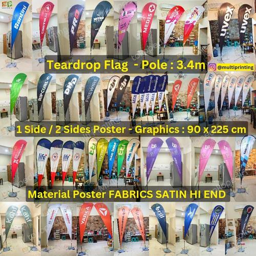 Promo Teardrop Flag/Teardrop Banner 1 sisi/ Teardrop2 sisi/ Teardrop 3 ...