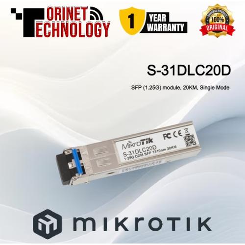 Jual Mikrotik S-31DLC20D SFP Transceiver Singlemode 20Km - Jakarta ...
