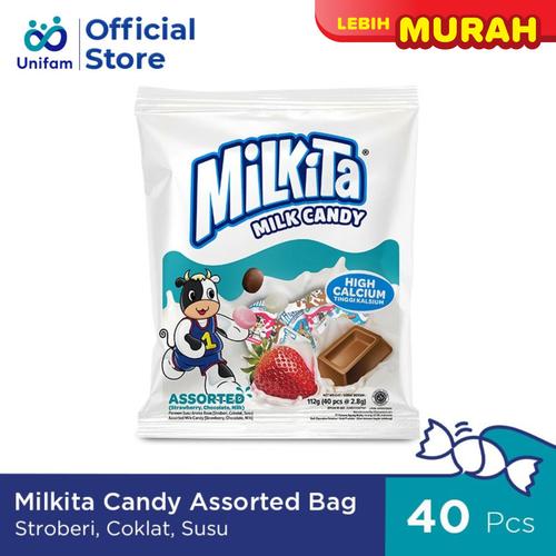 Jual Milkita Assorted Milk Candy 40pcs - Permen Susu Aneka Rasa ...