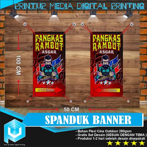 Jual CETAK SPANDUK BANNER BALIHO PANGKAS RAMBUT UKURAN 50 X 100 CM - 2 ...