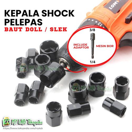 Promo Alat Pembuka Baut Mur Rusak 10 PCS Damaged Screw Bolt Nut Remover ...