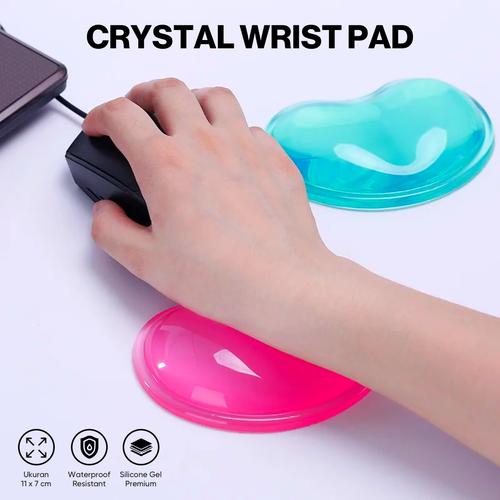 Promo Mousepad Mouse Wrist Pad Rest Jelly Comfort Silicone Transparent ...