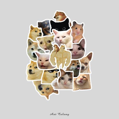 Jual Stiker Memes Sticker Vinyl Doff Laminasi | Sticker Meme Doge Salad ...