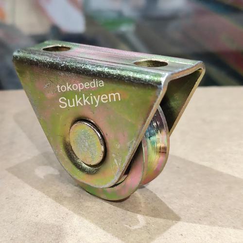 Jual Roda Rel Besi Pagar Pintu OCP 2" Model U Chrome 2 Inch Gerbang ...