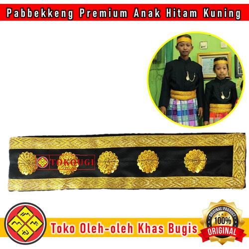 Jual Pabbekkeng Ikat Pinggang Anak Khas Bugis Corak Hitam Kuning - Kab ...