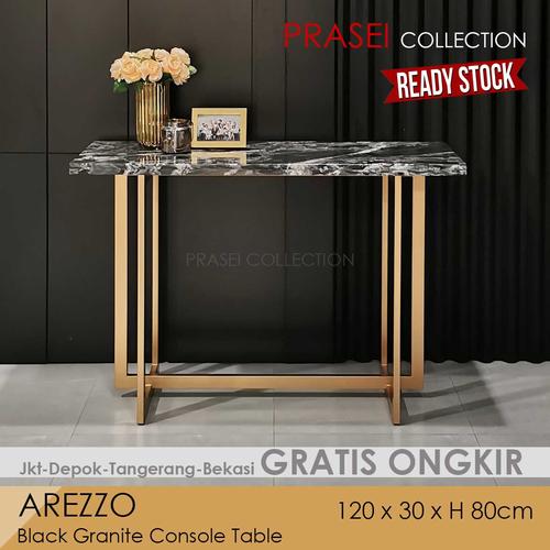 Jual AREZZO - Black Granite Console Table Meja Konsol Meja Tinggi - 120x30x80H - Kota Tangerang ...
