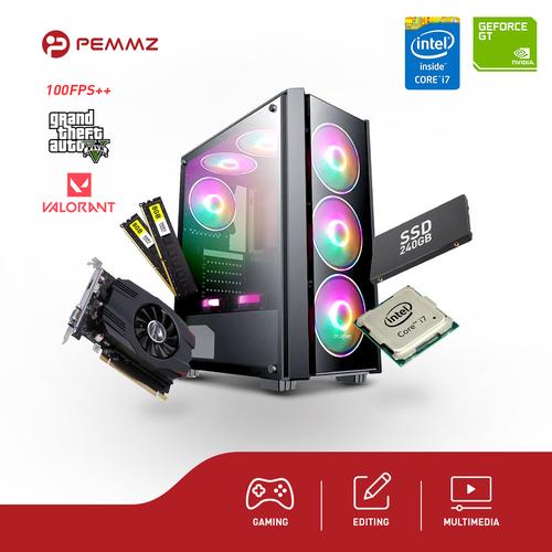 Jual PC Rakitan Gaming Murah i7 - 16GB - GT1030 - SSD 256GB - RGB ...